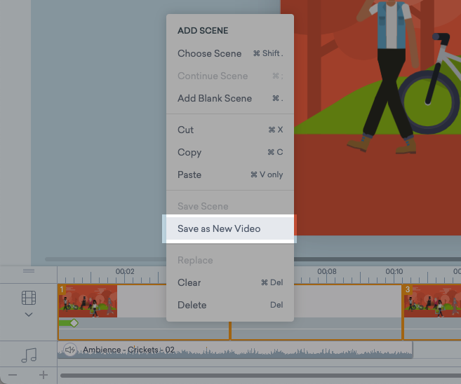 Save Scenes as a New Video – Help Center