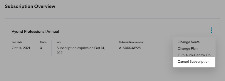 Manage Subscription – Help Center