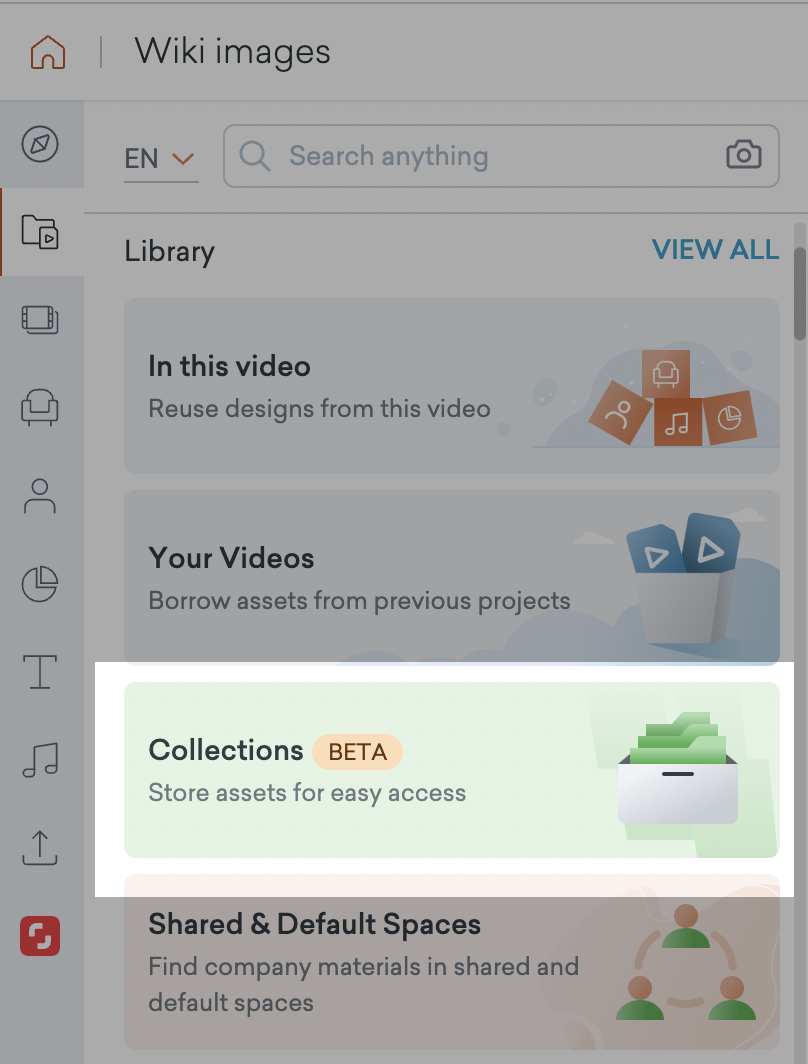 Organizing assets with Vyond Collections! (Beta) – Help Center