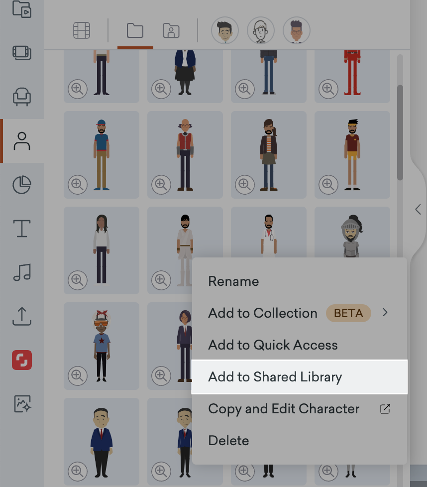 How do I share a custom character? – Help Center
